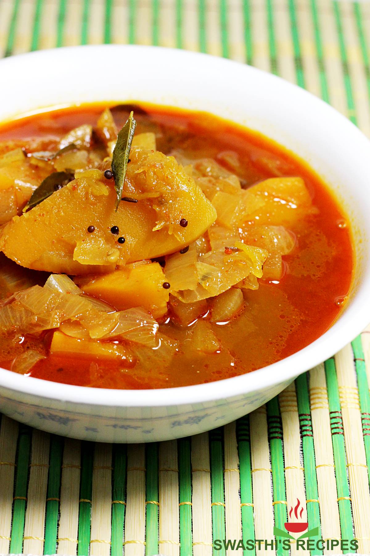 Gummadikaya Pulusu (Pumpkin Pulusu) - Swasthi's Recipes