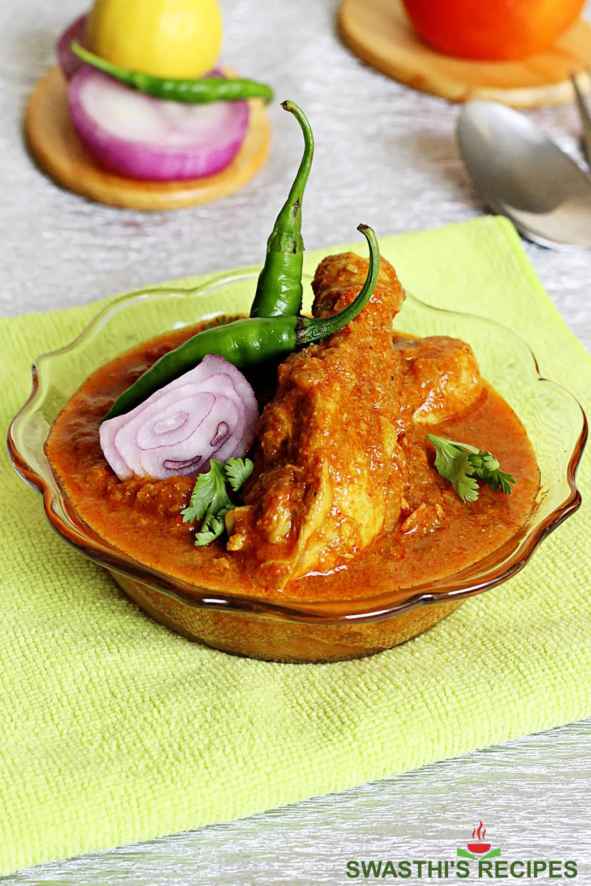 Andhra Chicken Curry Recipe (Kodi Kura) - Swasthi's Recipes