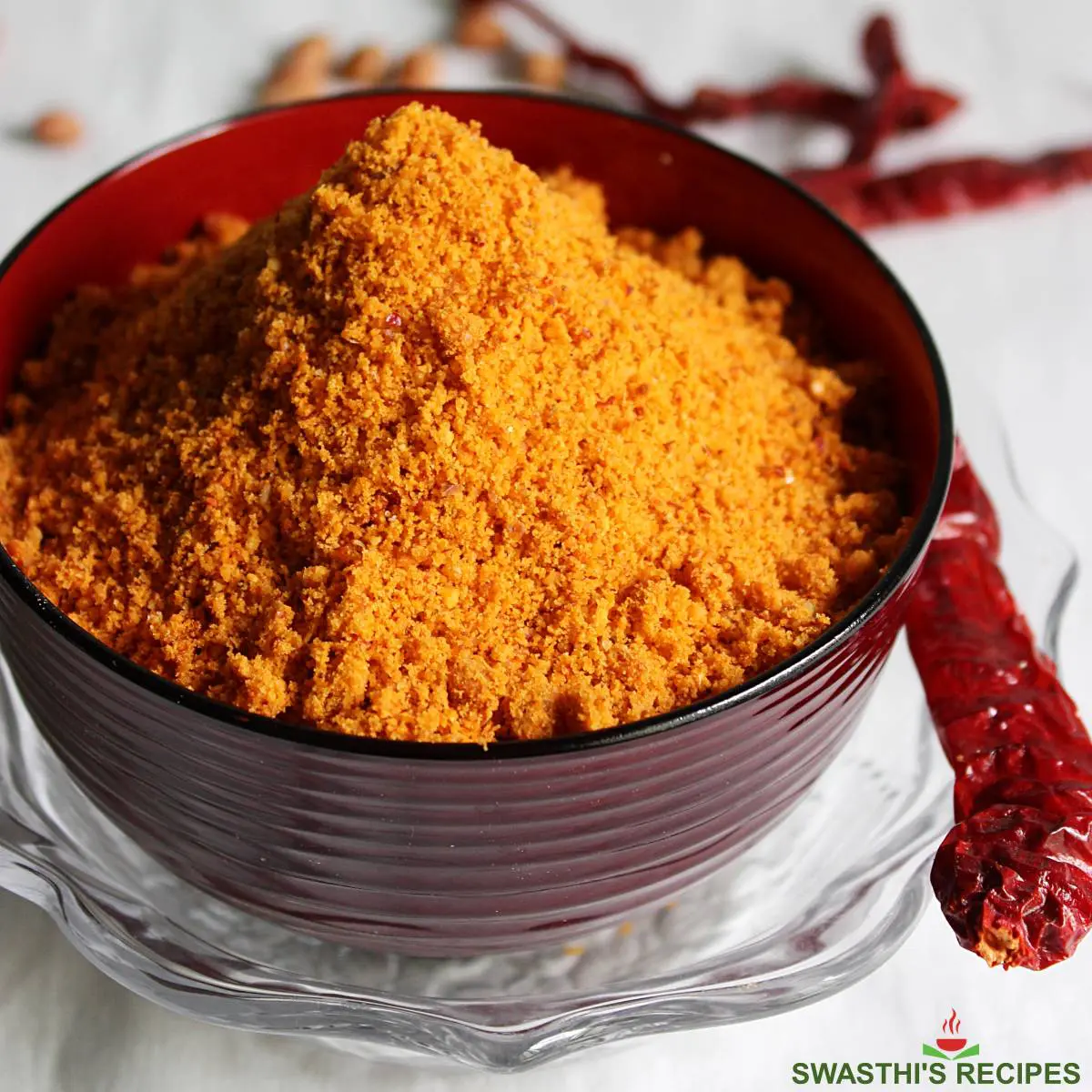 Chutney Powder (Pappula Podi) - Swasthi's Recipes