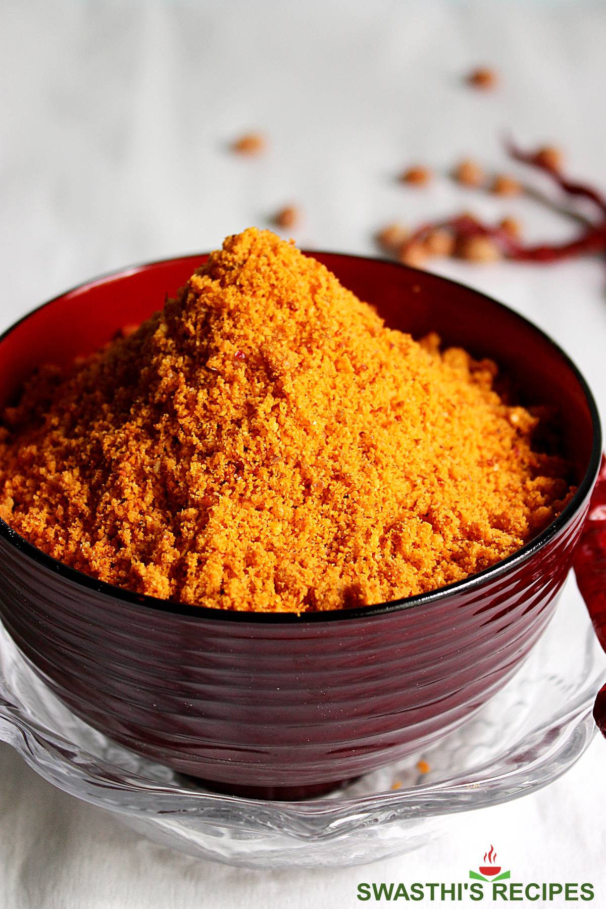 Chutney Powder (Pappula Podi) - Swasthi's Recipes