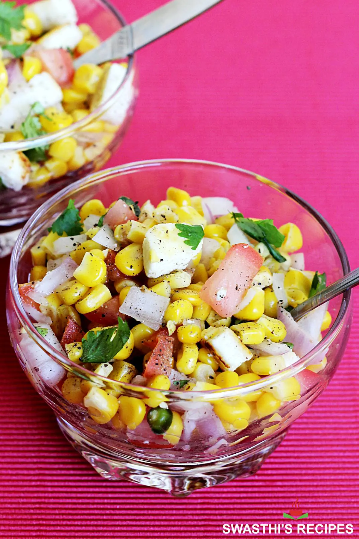 Corn Chaat (Indian Corn Snack) - Swasthi's Recipes