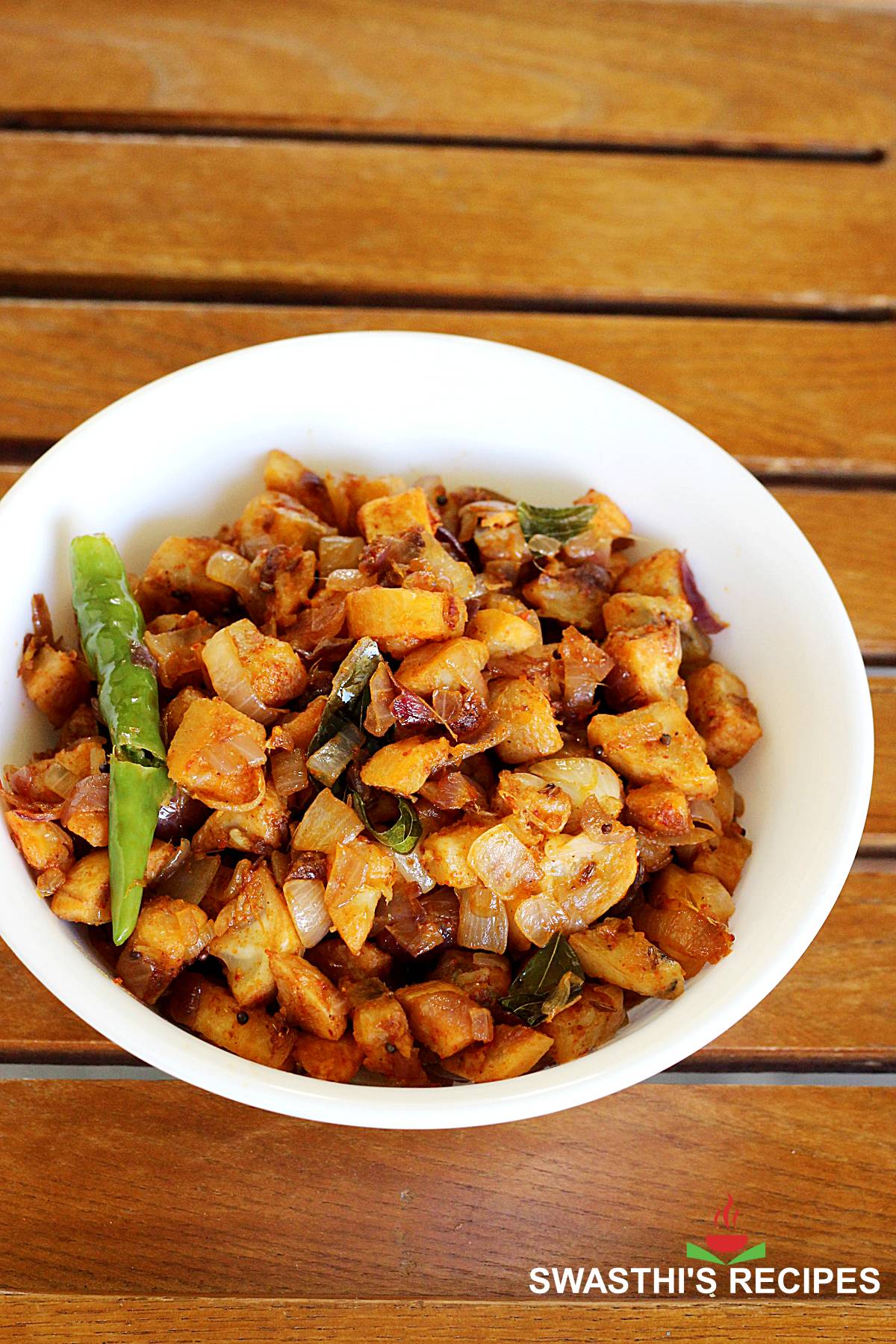 Green Banana Recipe (Aratikaya Kura) - Swasthi's Recipes