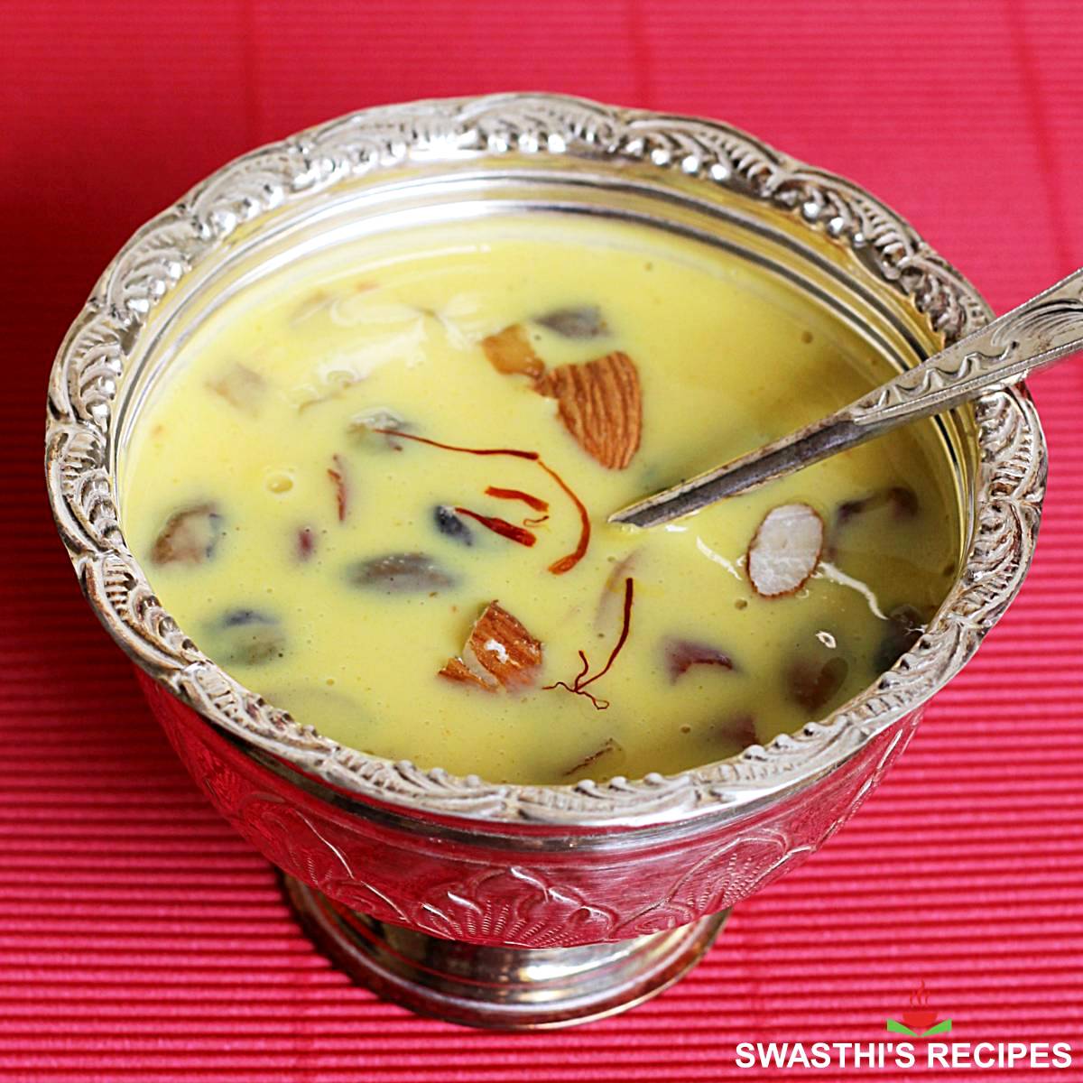 Badam Kheer (Almond Payasam) - Swasthi's Recipes