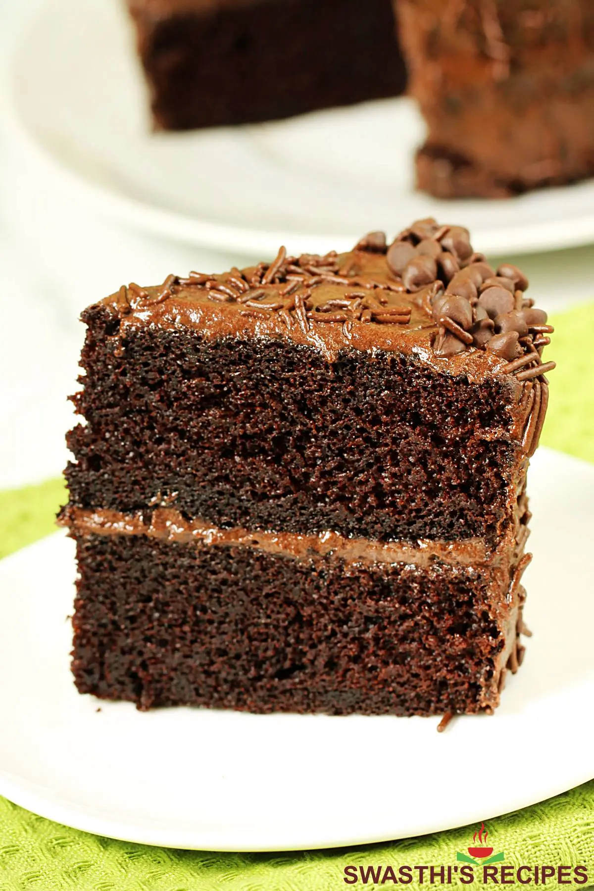 Classic Chocolate Cake Recipe - Swasthi's Recipes