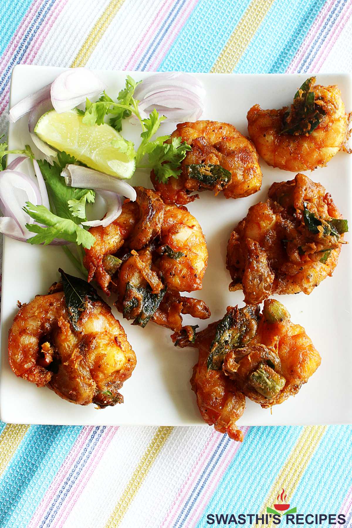 Shrimp Pakora (Shrimp Fritters, Prawn Pakora) - Swasthi's Recipes