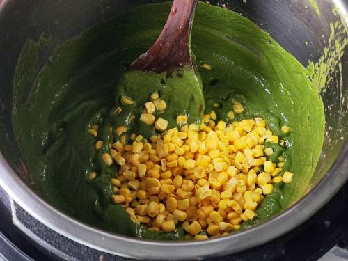 Palak Corn Recipe - Swasthi's Recipes