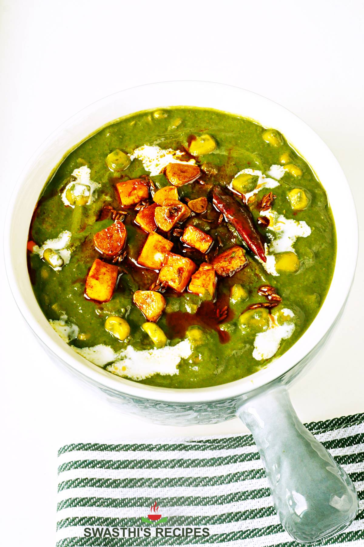 Palak Corn Recipe - Swasthi's Recipes